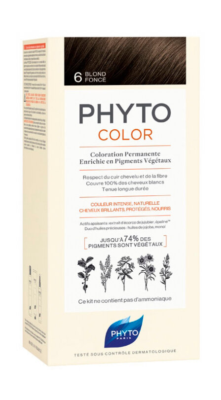 PHYTO Фитоколор Краска для волос, 122 мл, 6 Темный блонд