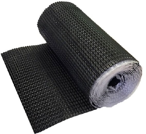 Лента для примыкания гофрированная алюминиевая Optima черная, 280мм 5м