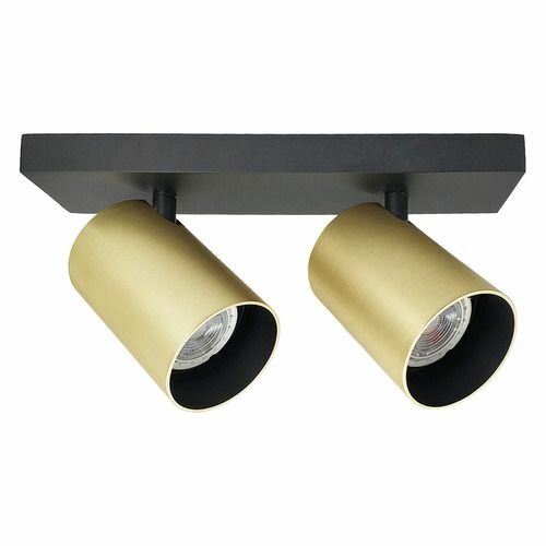 Спот HIPER H237-2, 100Вт, патрон GU10 х 2шт, накладной, на потолок, никель/черный