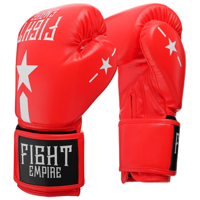 Перчатки боксёрские FIGHT EMPIRE, 10 унций, цвет красный