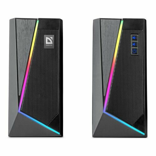 Колонки Bluetooth Defender Solar 3, 2.0, черный [65103]