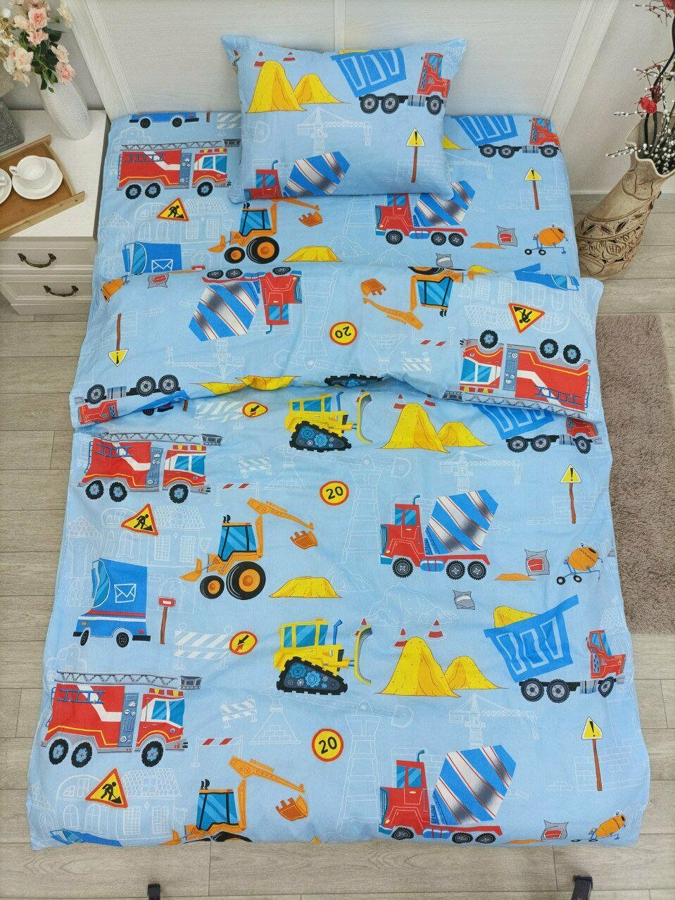 Enamorado детская простыня на резинке, бязь, 80х160х20, гипоаллегенная