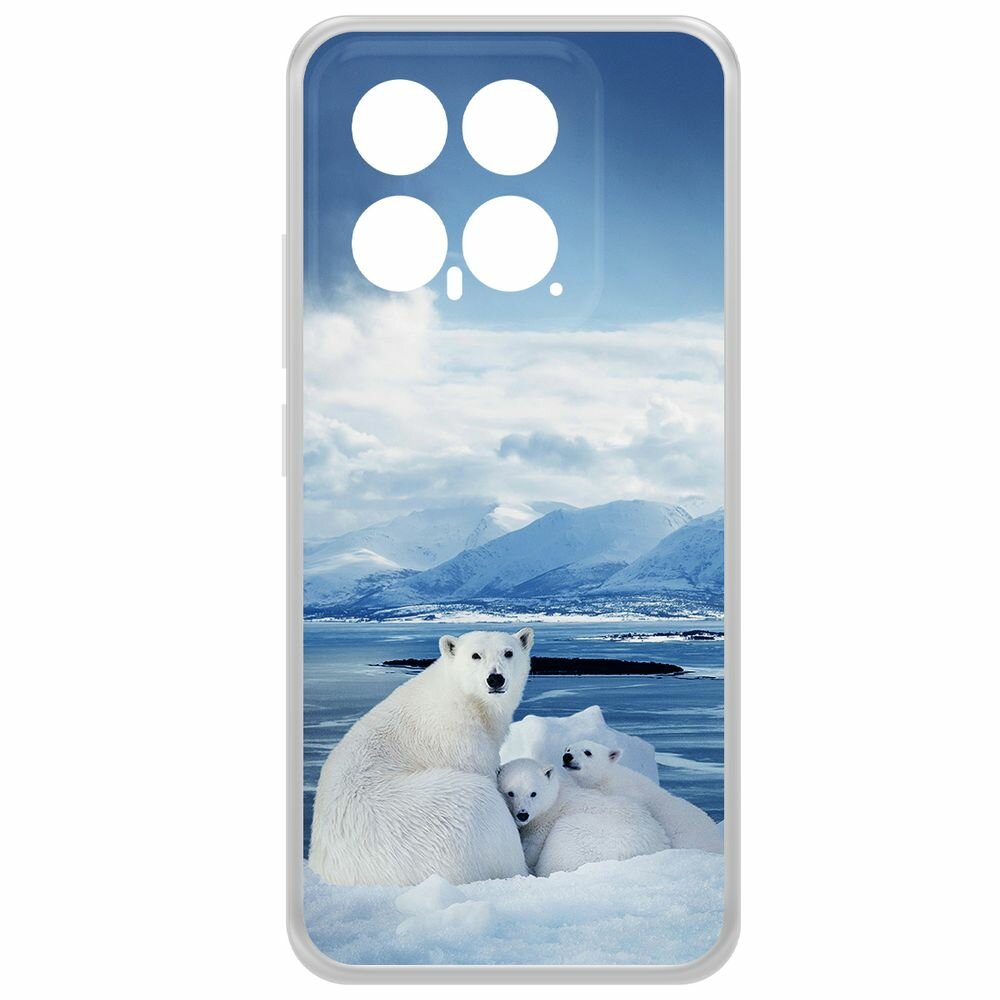 Чехол-накладка Krutoff Clear Case Полярные медведи для Xiaomi 14