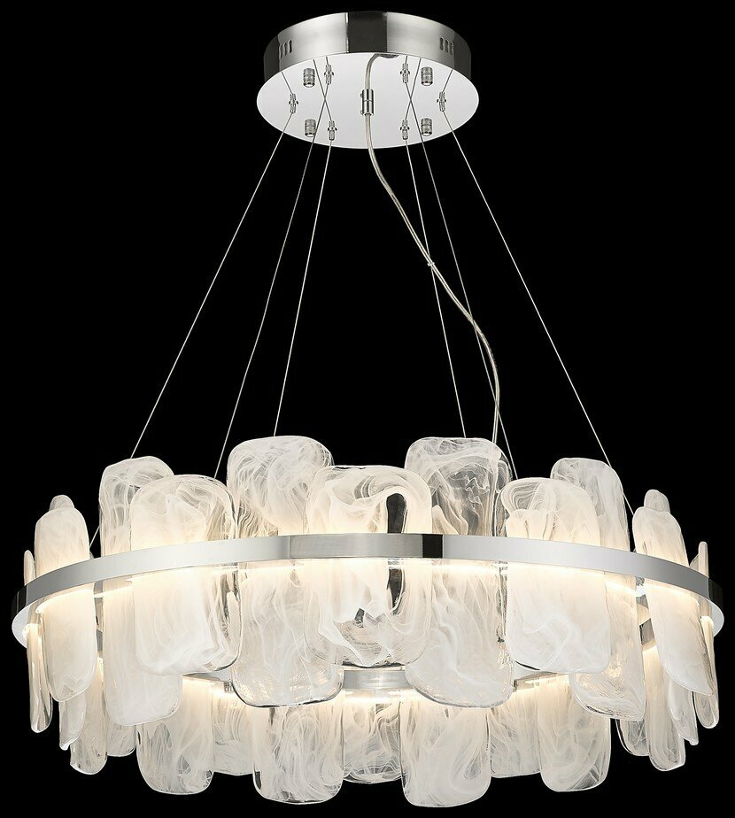 Люстра светодиодная Wertmark WE158.24.103 Nelly хром LED 1*135Вт LED 3000K