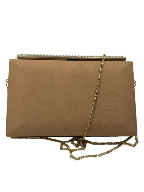 Сумка клатч Королевство Птички & Бабочки, фактура гладкая, золотистый — фото 1