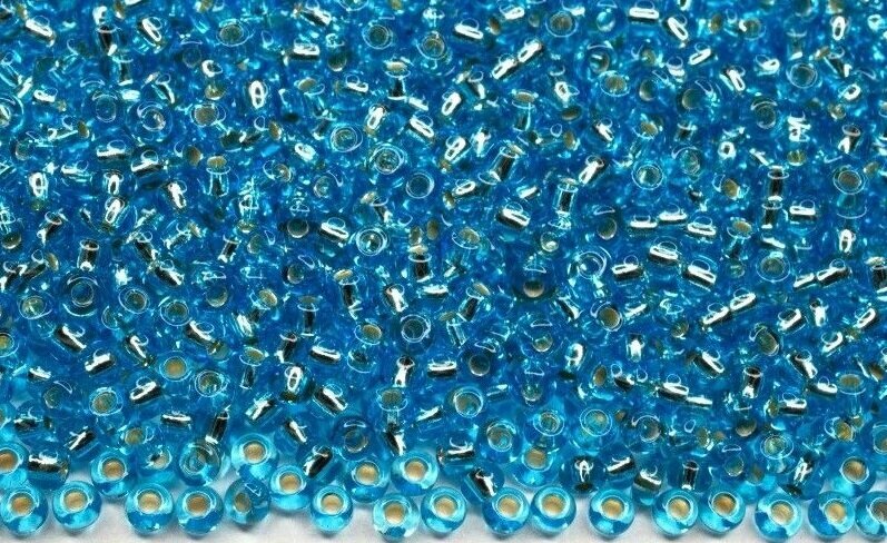 Бисер Preciosa 67010 синий с серебром 10/0, 5 гр,1 шт.
