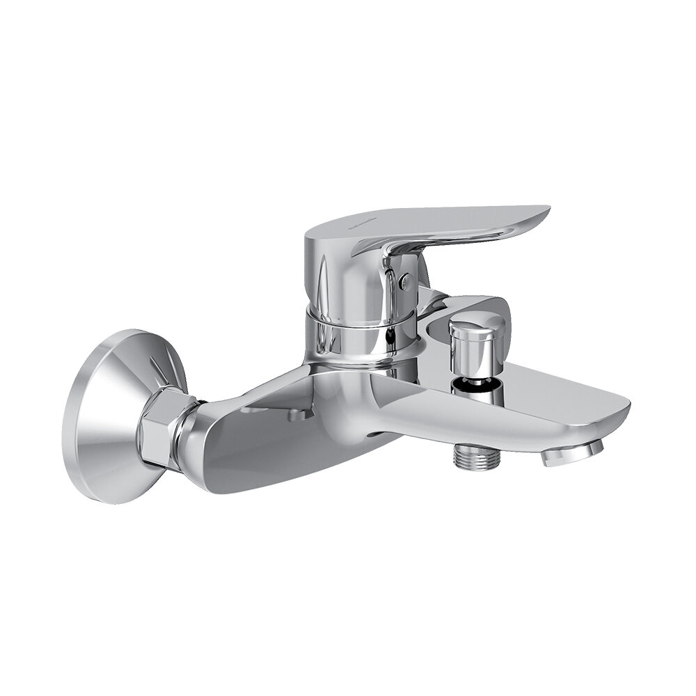 Смеситель для ванны Damixa Aspen излив 165 мм, керамический картридж, аэратор EcoSave, латунь