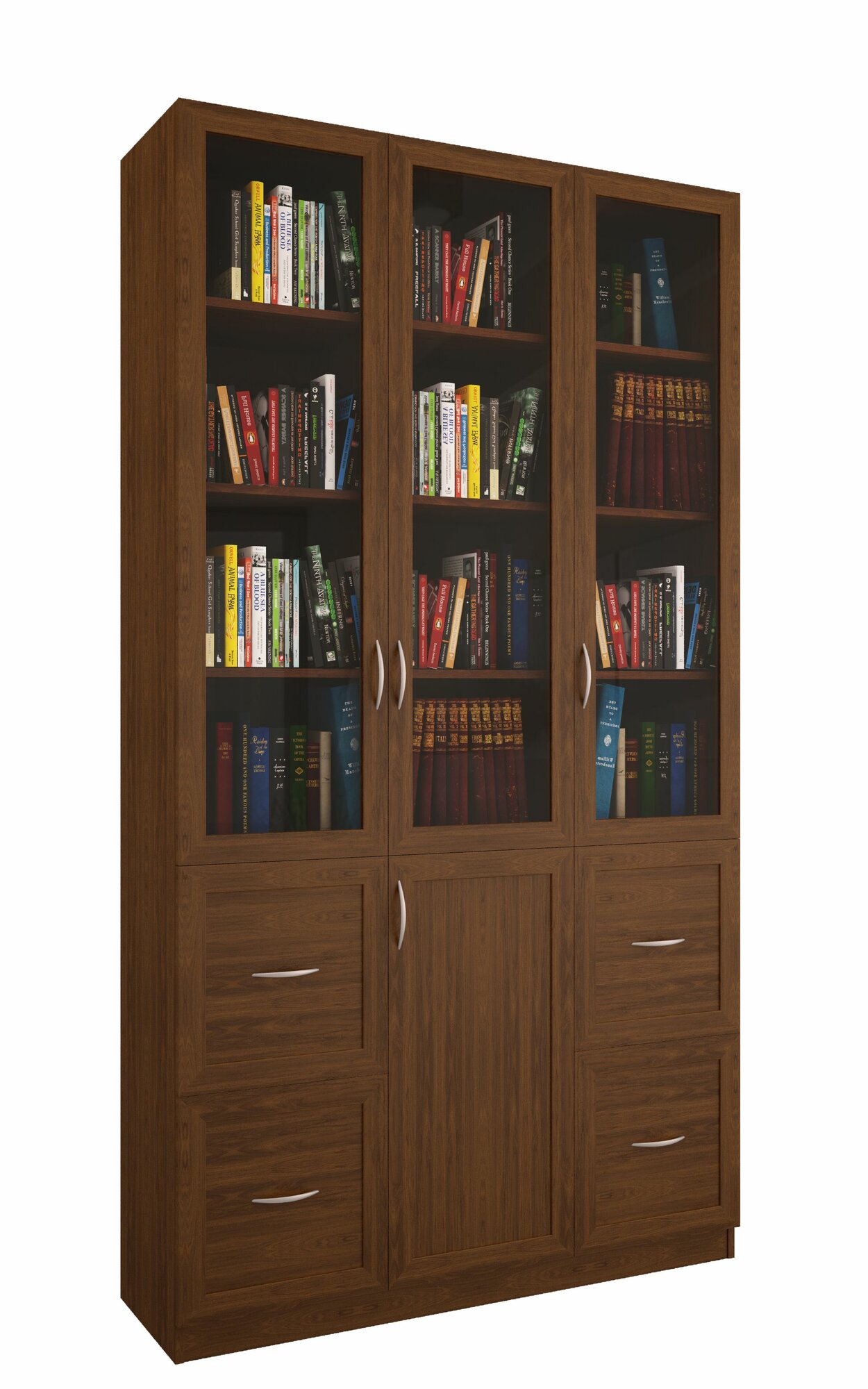 Книжный шкаф "Библиограф 3.5" 120х200х40 Орех экко