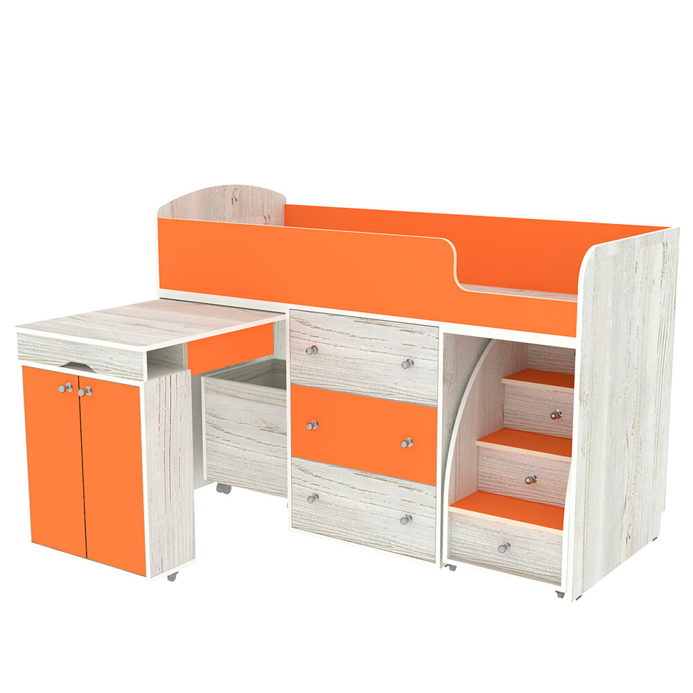 Кровать чердак Малыш Винтерберг Оранжевый