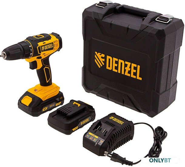 Шуруповерт Denzel CDL-18-02BM (с 2-мя АКБ, кейс)