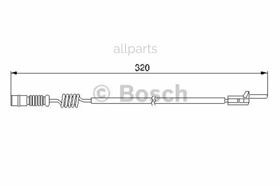 BOSCH 1987474964 QBWS0210=22402F [1635401417] ! датчик износа колодок зад.\ MB W163 2.3-4.3 98-05 L=239