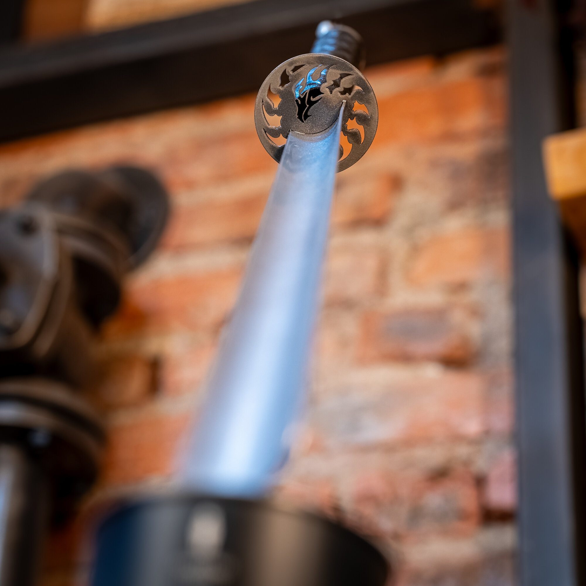 Ложка/рожок для обуви Металл Катана, 79 см, крючок дракон