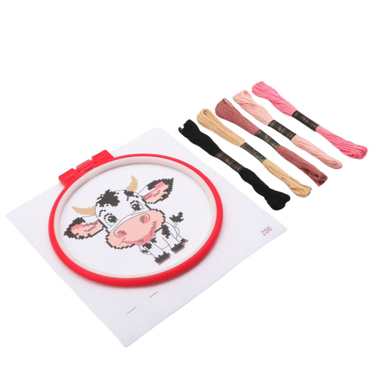 Набор для вышивания крестиком Hobby & Pro Kids 'Весёлый бычок' 19*18см