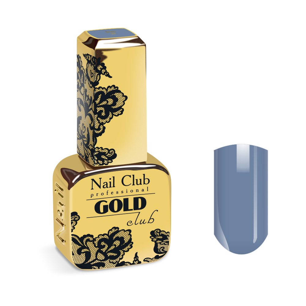 Nail Club Эмалевый гель-лак для ногтей с липким слоем GOLD CLUB 29 Siren, 13 мл.