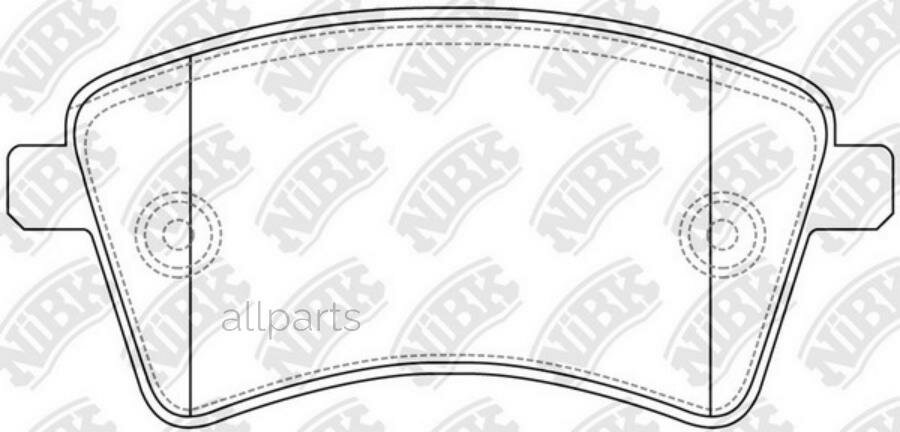 NIBK PN0532 Колодки тормозные дисковые RENAULT KANGOO 1.5 2008 - RENAULT KANGOO 1.6 2008 -