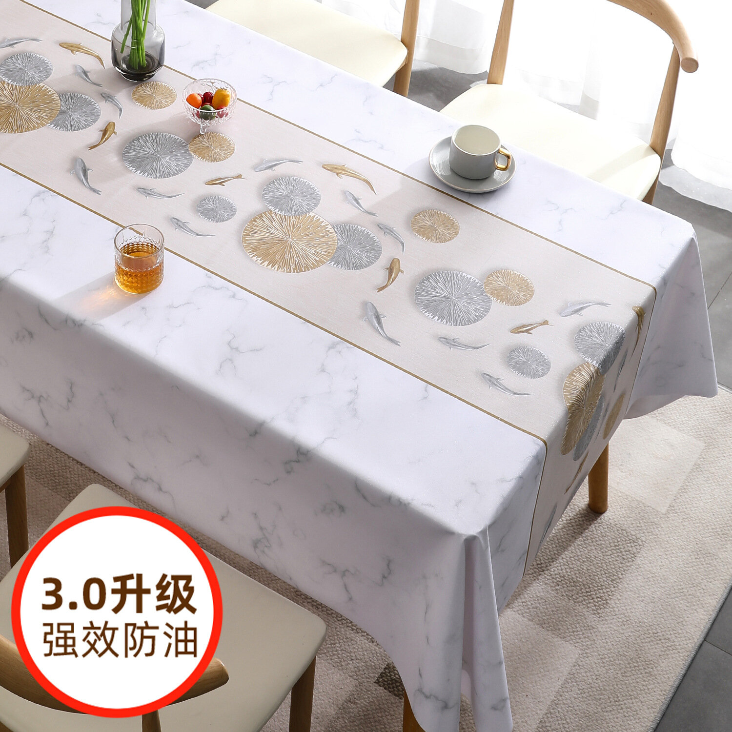 SG Горячая продажа Новая скатерть Водонепроницаемая Маслостойкая Жаропрочная Безстирочная Скатерть для обеденного стола Кофейный стол Прямоугольная скатерть Скатерть Легкая роскошь Высококачественный вид