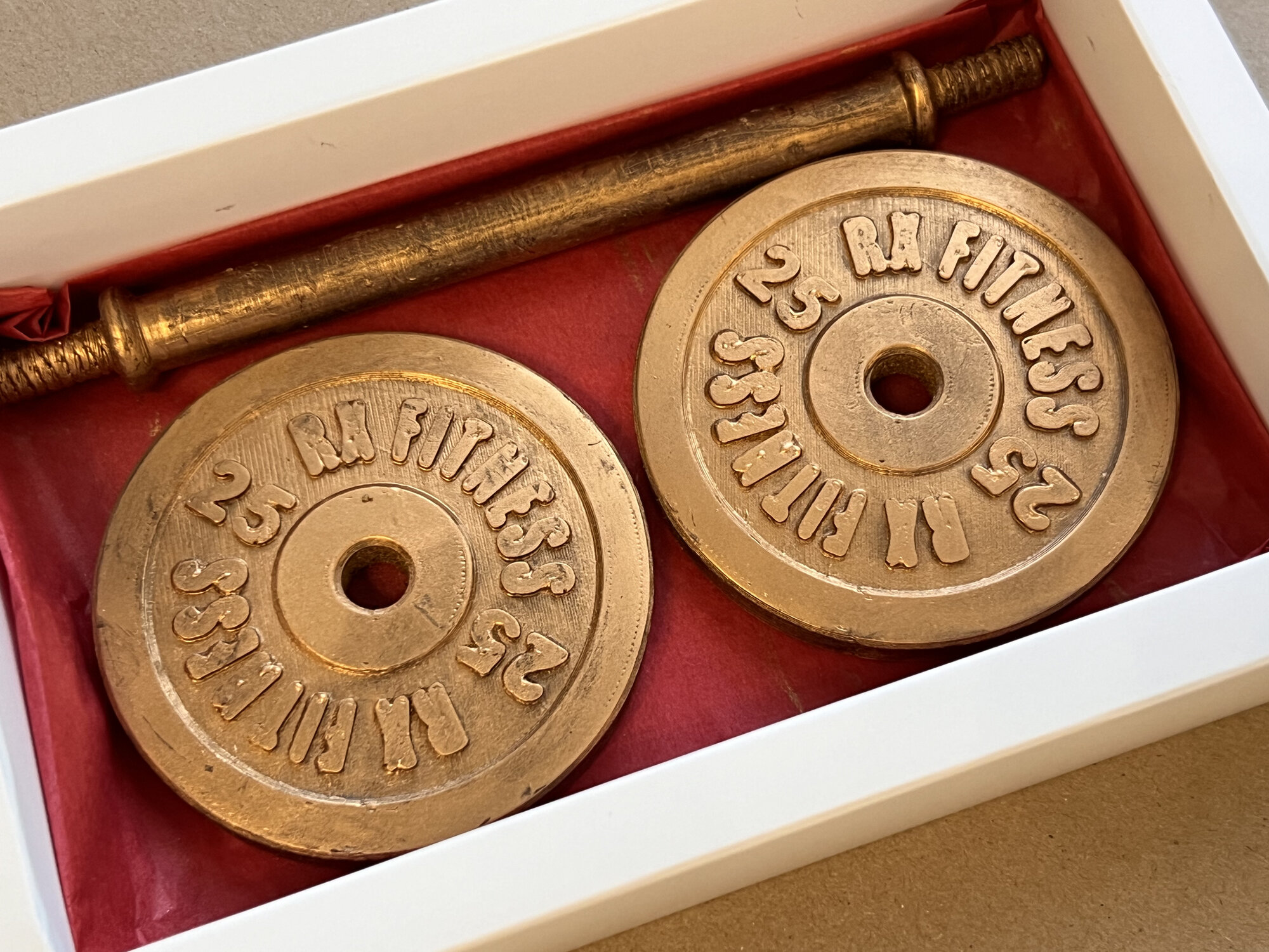 Шоколадный набор "Штанга №2", молочный бельгийский шоколад, ручная работа