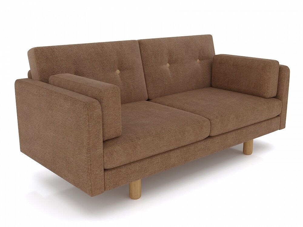 Прямой диван тахта Ингвар М Коричневый нераскладной, 167х80х83 см