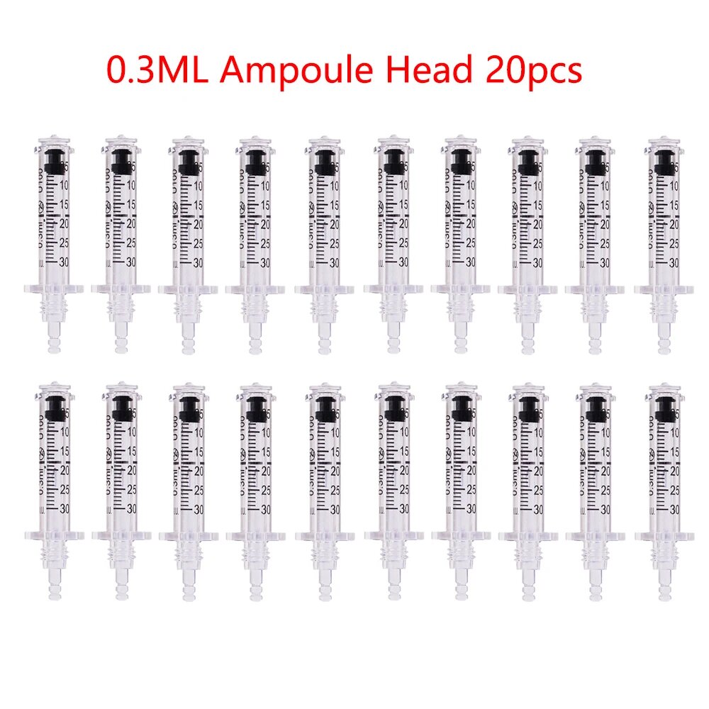 Головки ампул для гиалуроновой ручки 0,3 и 0,5 мл 0.3ML 20pcs head