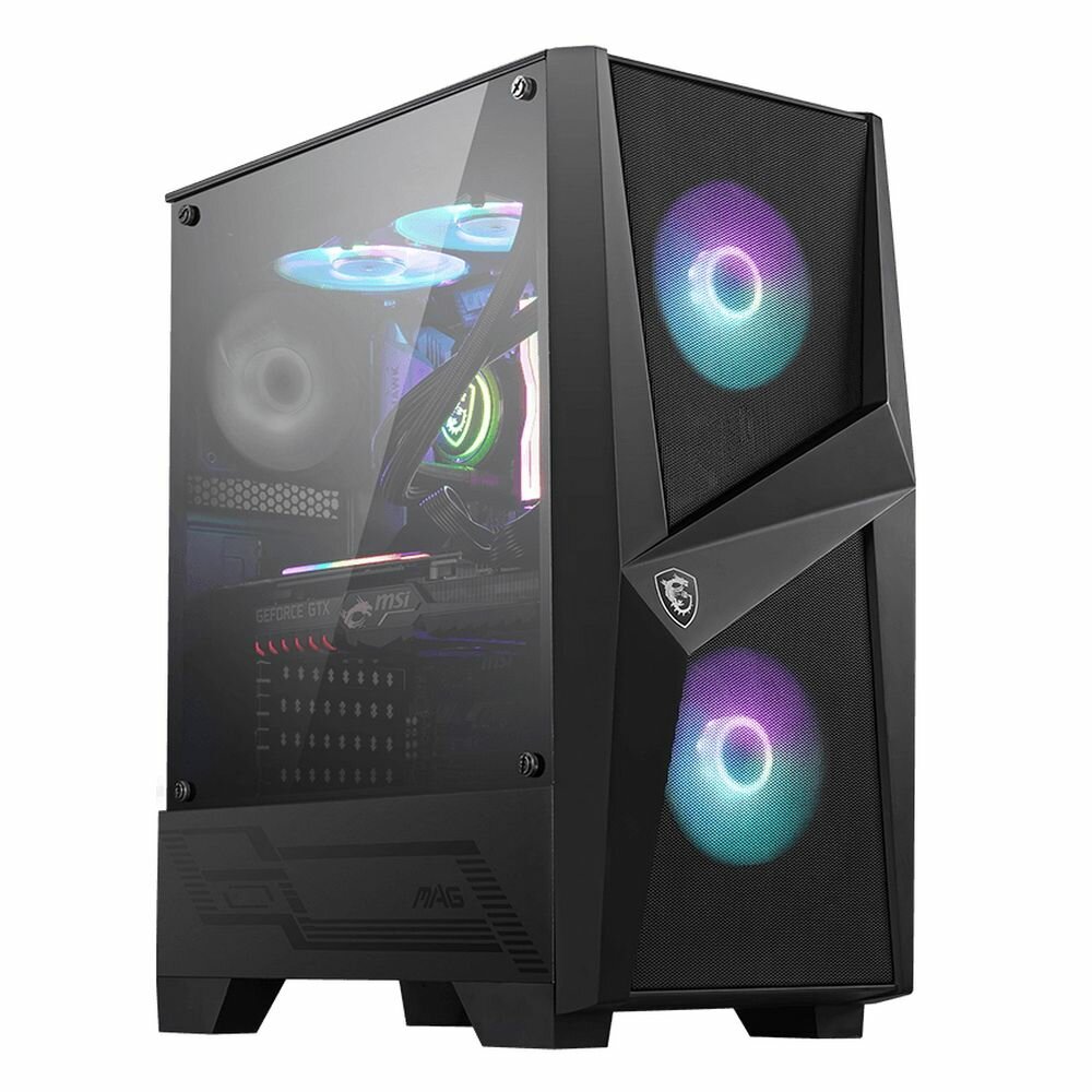 Корпус MSI MAG FORGE 100R Mid-Tower, ATX, 2xUSB 3.2, Audio I/O, 2x120mm ARGB