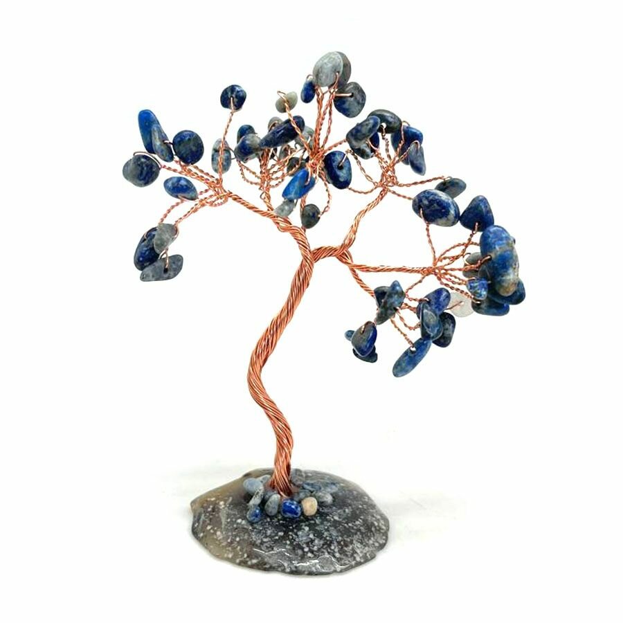 Денежное дерево счастья Сувенир Mix из натуральных камней лазурита Sr-tree-07