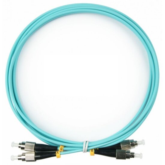 Патч-корд оптический Toplan , дуплексный, FC/PC-FC/PC, MM 50/125 (OM3), 5 м, LSZH