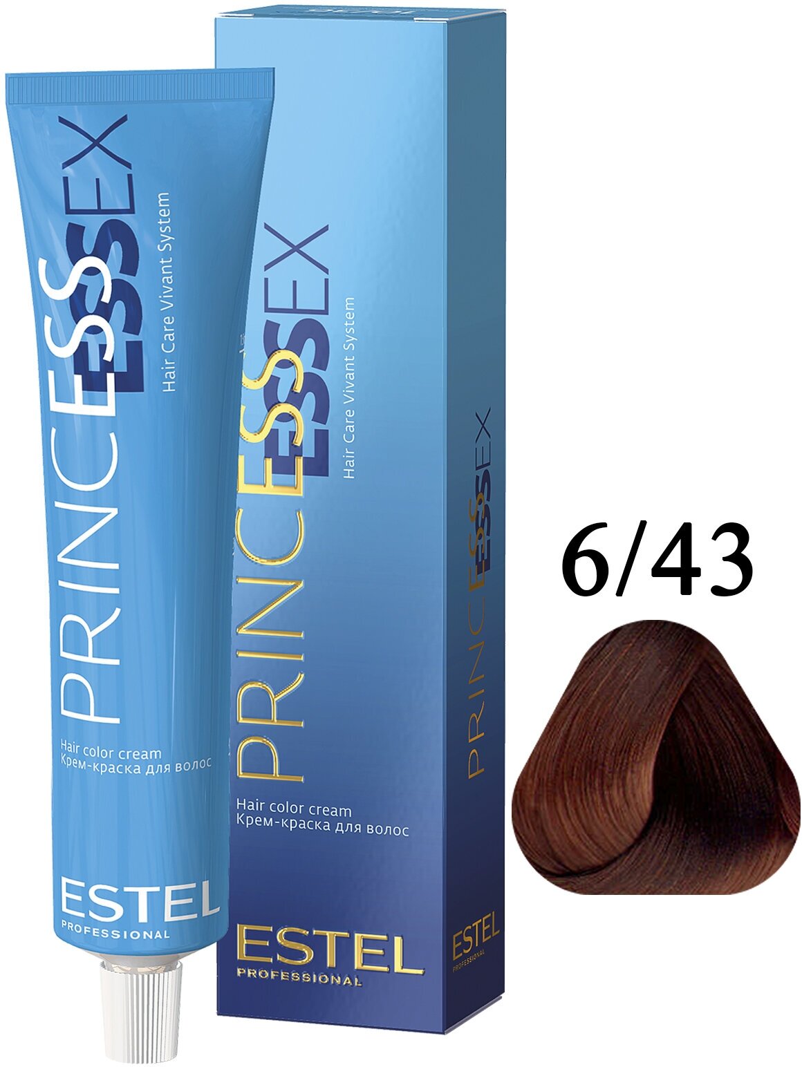 ESTEL Princess Essex крем-краска для волос, 6/43 темно-русый медно-золотой, 60 мл