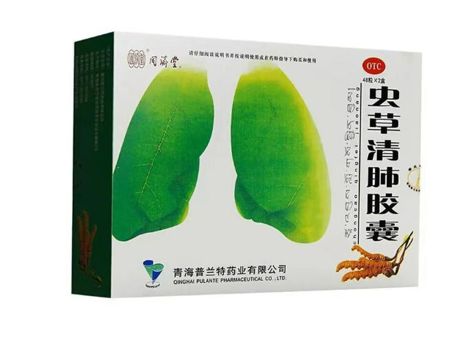 Капсулы из кордицепса для легких Чунцао Цинфэй 24 капсулы