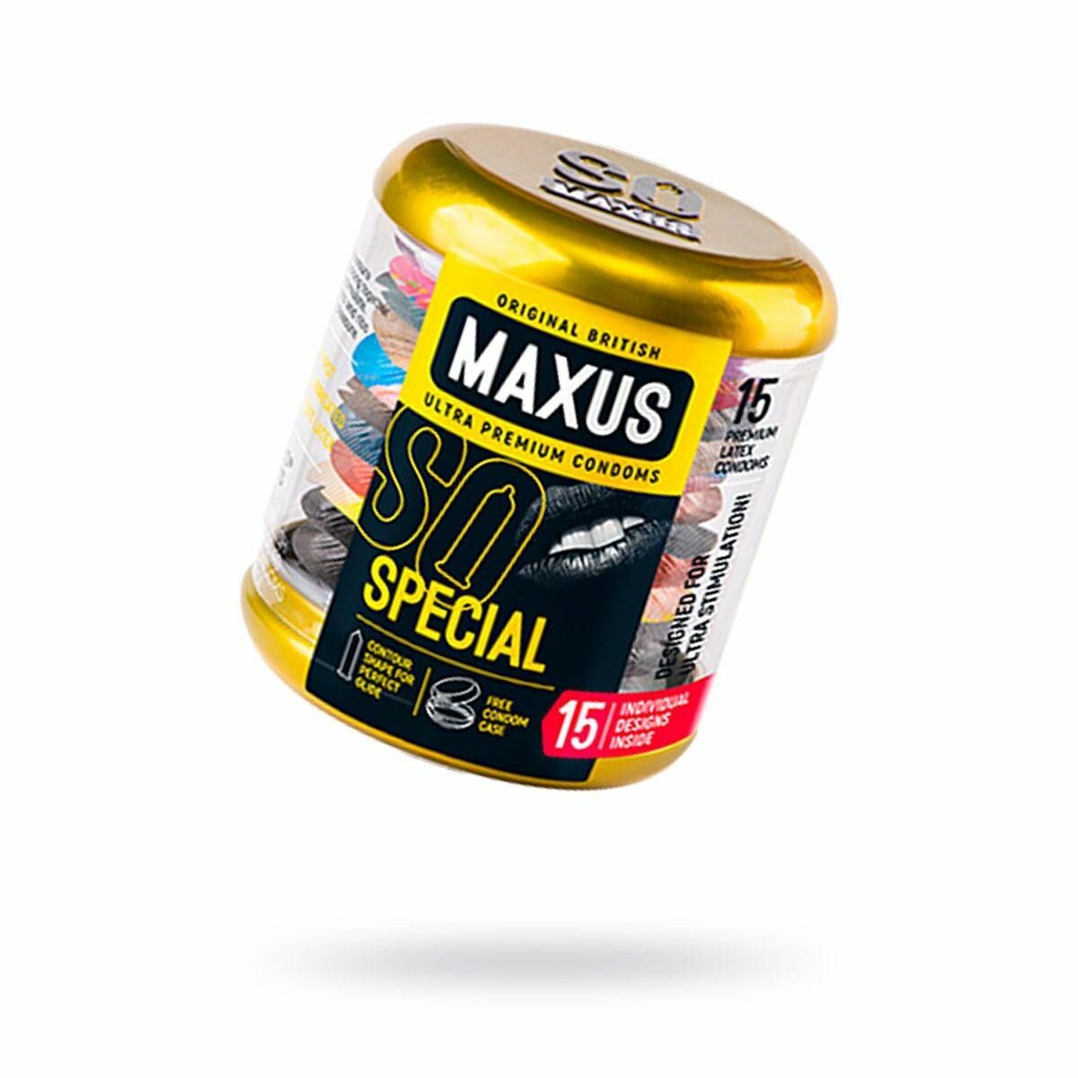 Презервативы Maxus Special, точечно-ребристые, латекс, пластиковый кейс, 12 шт