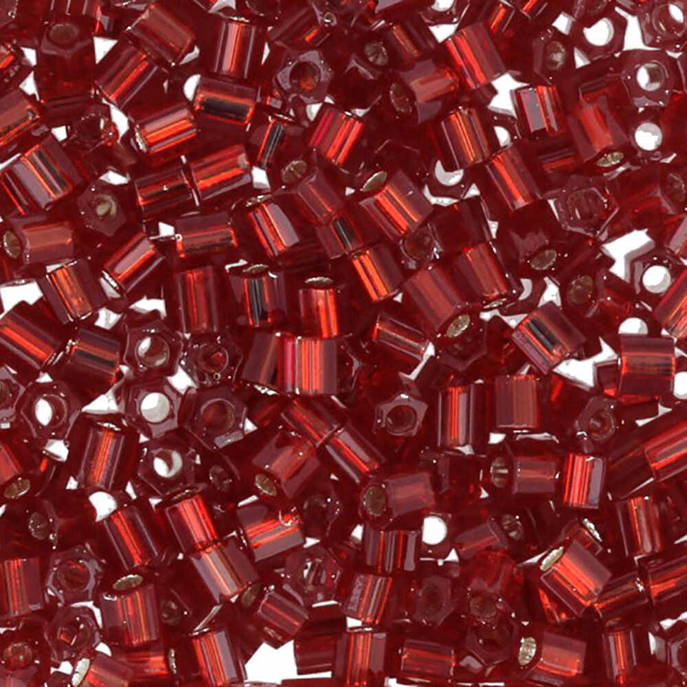 Бисер Япония "TOHO" 11/0 HEXAGON №4 2.2 мм 5 х 5 г №0025D гранатовый