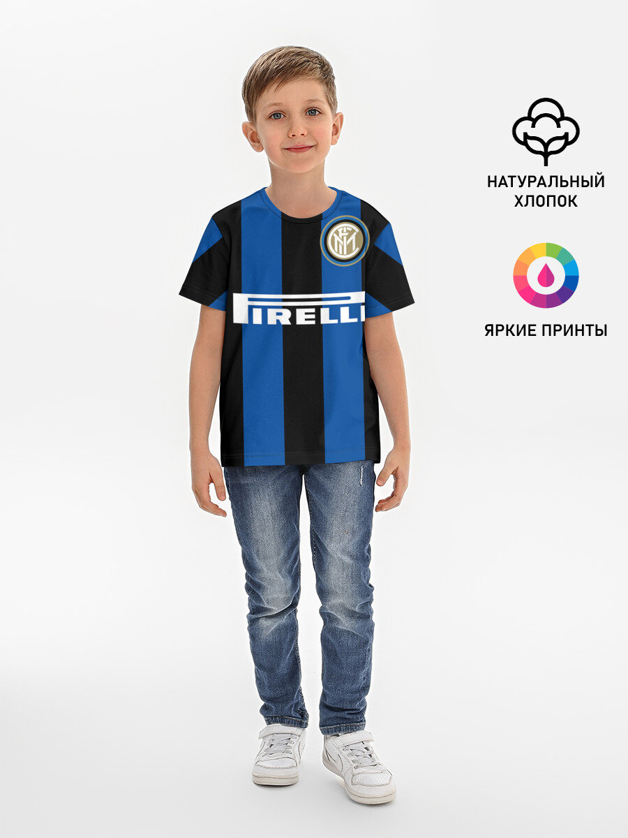 Футболка хлопковая детская Ретро Форма Интер (Роналдо)