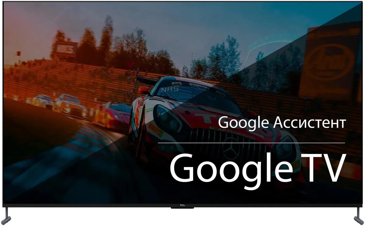 98" Телевизор TCL 98C745, QLED, 4K Ultra HD, черный, смарт ТВ, Google TV