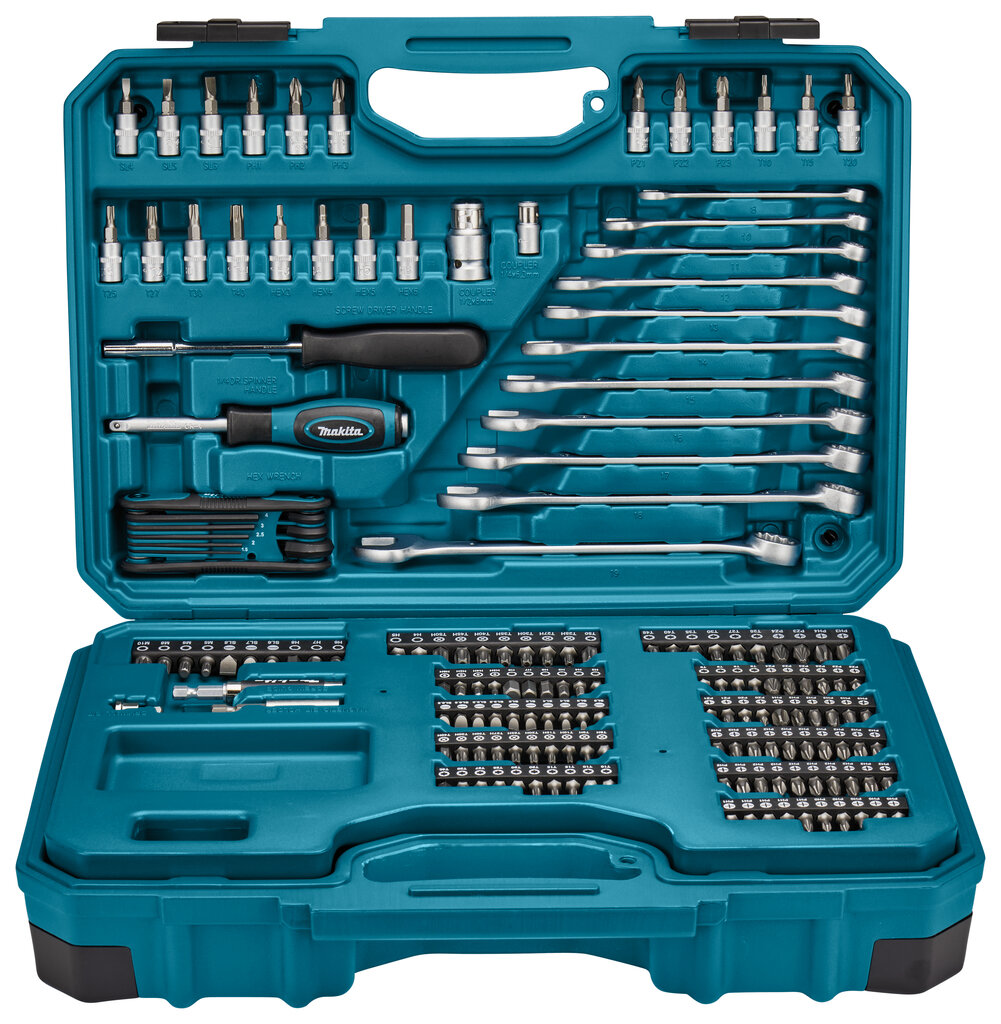 Набор инструментов Makita E-10883, 221 предм, синий