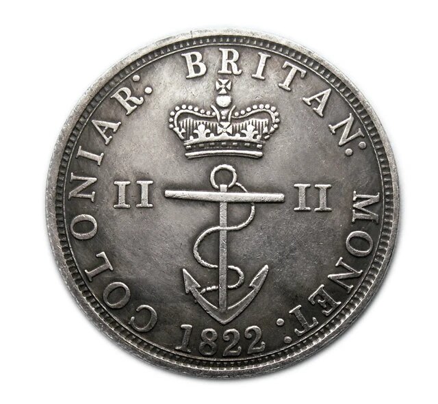 Пол доллара 1822 Британская Индия, сувенирная копия монеты, нумизматика, деньги для коллекции