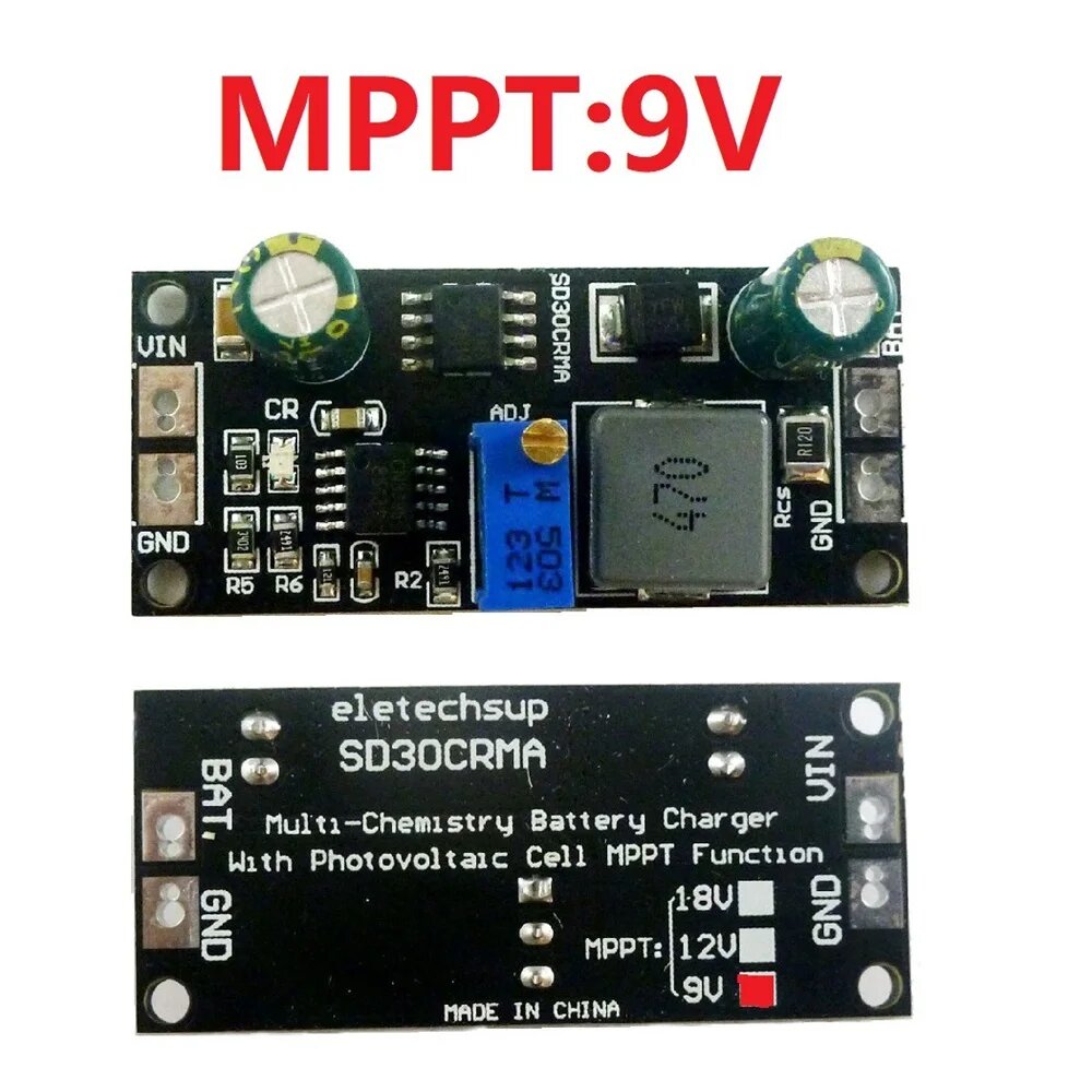 Aideepen MPPT Солнечный контроллер заряда 1А Input DC 9-28V