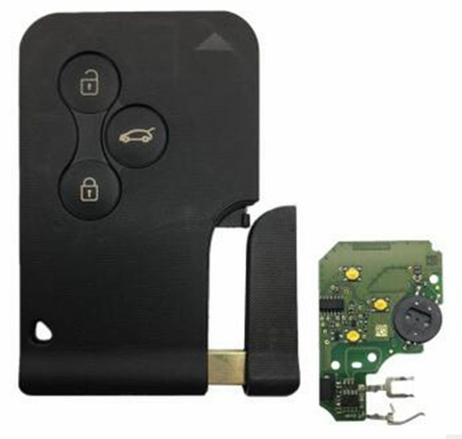 Новый Неразрезной Автомобильный Дистанционный Ключ с Чипом 433 МГц, пригодный для Renault Megane Scenic Smart Card Remote Key Fob 3 BTN