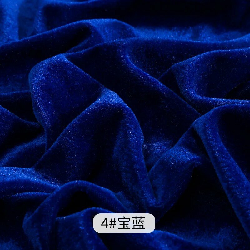 Бархатная ткань из полиэстера Xintianji TJ8671 45*75 см 45*160 см Темно-синий, 45x160cm (0.5yards), 4 thin