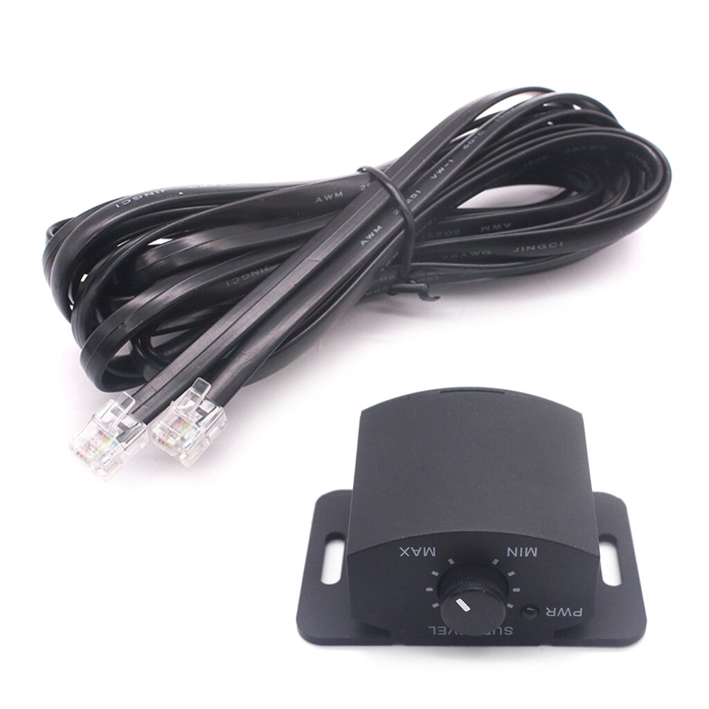 Уровень автомобильного усилителя, ручка дистанционного управления громкостью, регулировка звука усилителя