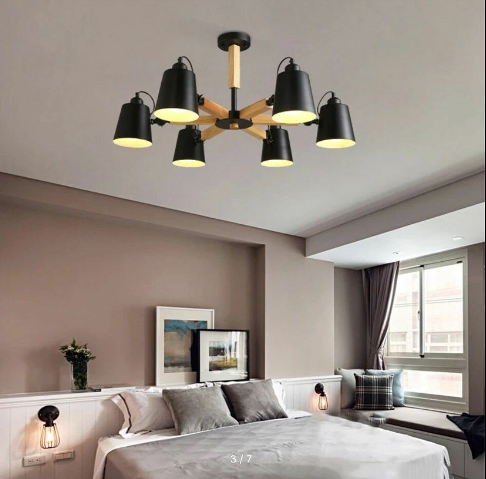 Люстра потолочная лофт Элиссвет 5825LF/6 BK