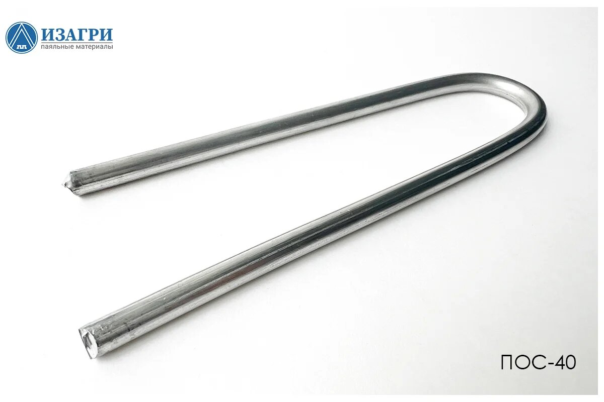Изагри Припой ПОС-40 (Sn40Pb60) в прутках 400x8мм ПОС-40-PR-40088