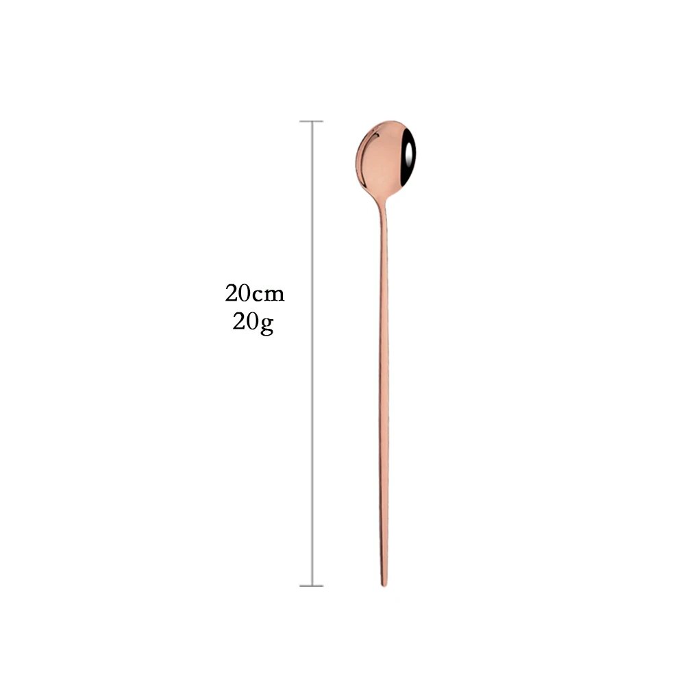 Набор столовых приборов из нержавеющей стали rose gold 1Pc Long Spoon