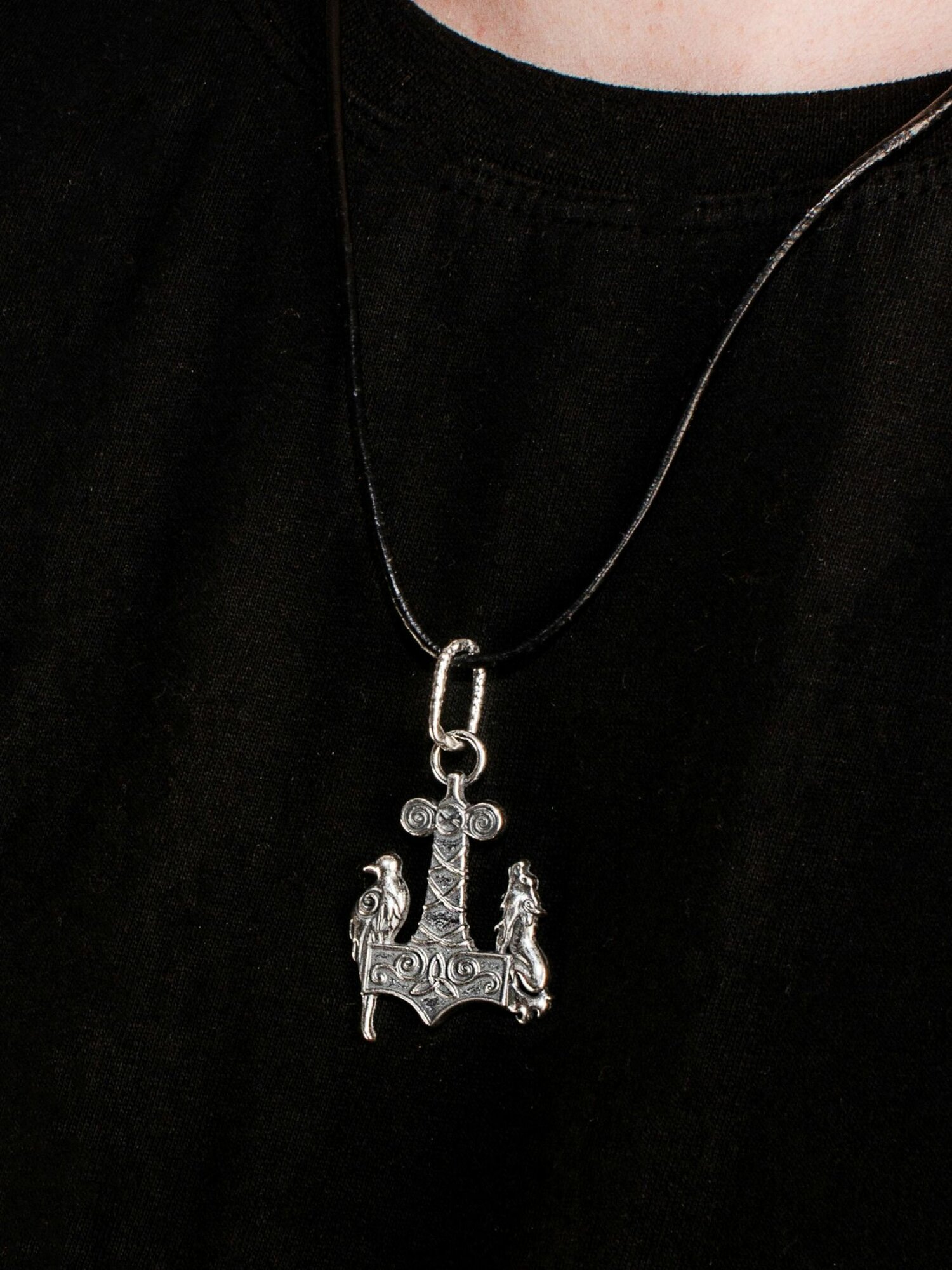 Подвеска, серебро, 925 проба, чернение