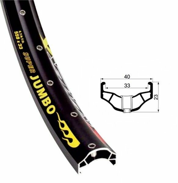 Обод для велосипеда Remerx SUPER JUMBO 406x33 BA+DEE 48 отв.