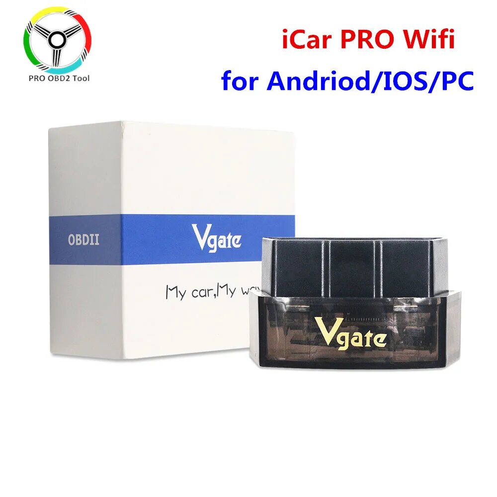 Автомобильный диагностический сканер Vgate iCar Pro ELM327, Wi-Fi, OBD2, Bluetooth, совместим с Android/IOS, PK ICAR2 ELM 4,0 V1.5 iCar Pro WIFI