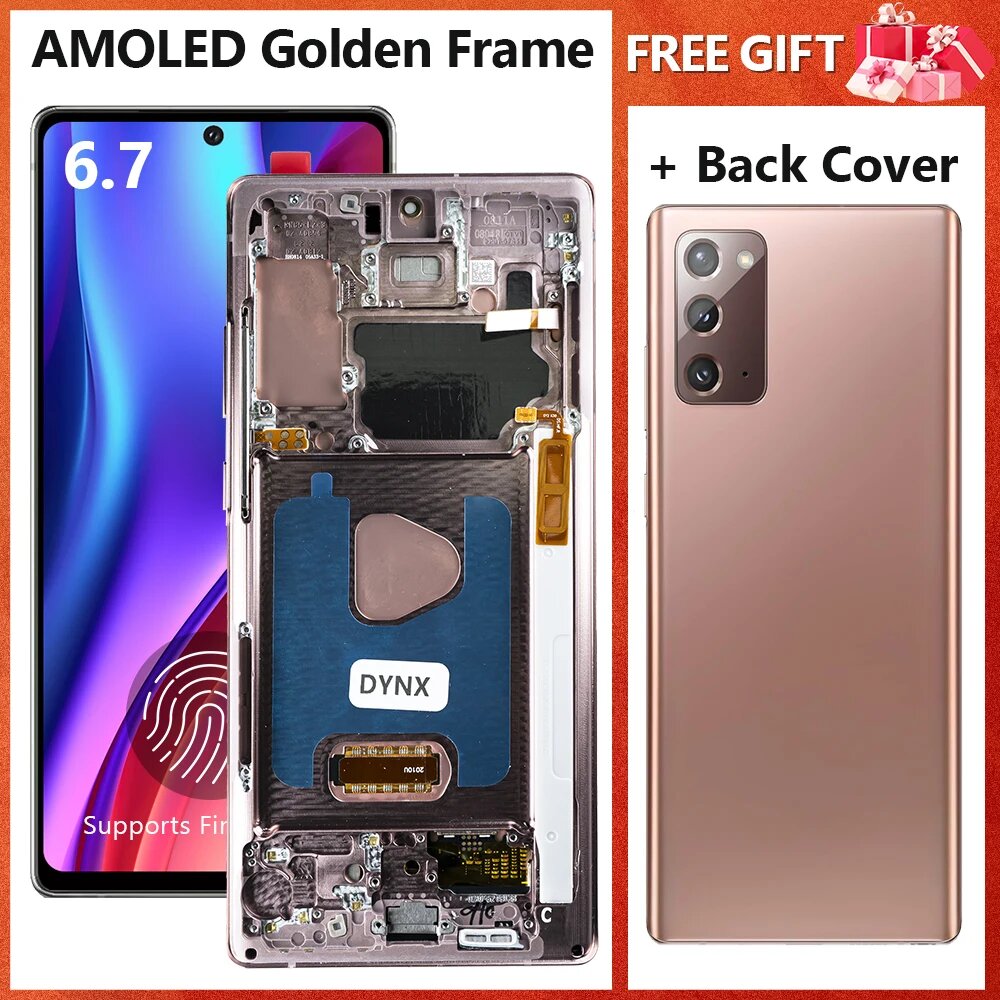 Экран для Samsung Galaxy Note 20 N980F, OLED Gold Kit