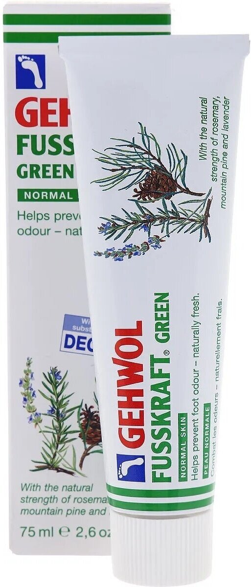 Gehwol Fusskraft Green Notmal Skin Зеленый бальзам Геволь Фусскрафт, 75 мл.