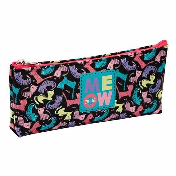 Пенал-косметичка кокос силикон, 19х8х3 см "LeoCat", лодочка (214394)