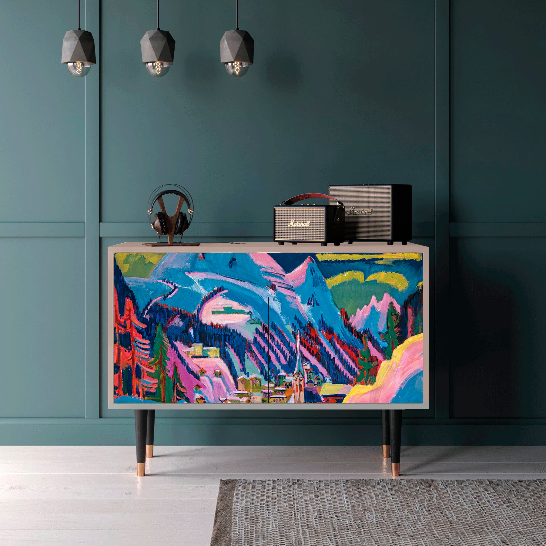 Комод - STORYZ - BS4 Davos Winter by Kircher , Размер - 115 x 85 x 48 см, Цвет корпуса - Бежевый