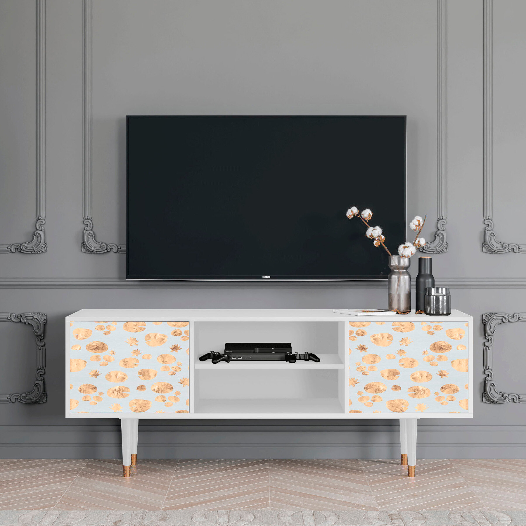ТВ-Тумба - STORYZ - T2 Blue Giraffe, Размер - 170 x 69 x 48 см, Цвет корпуса - , Белый
