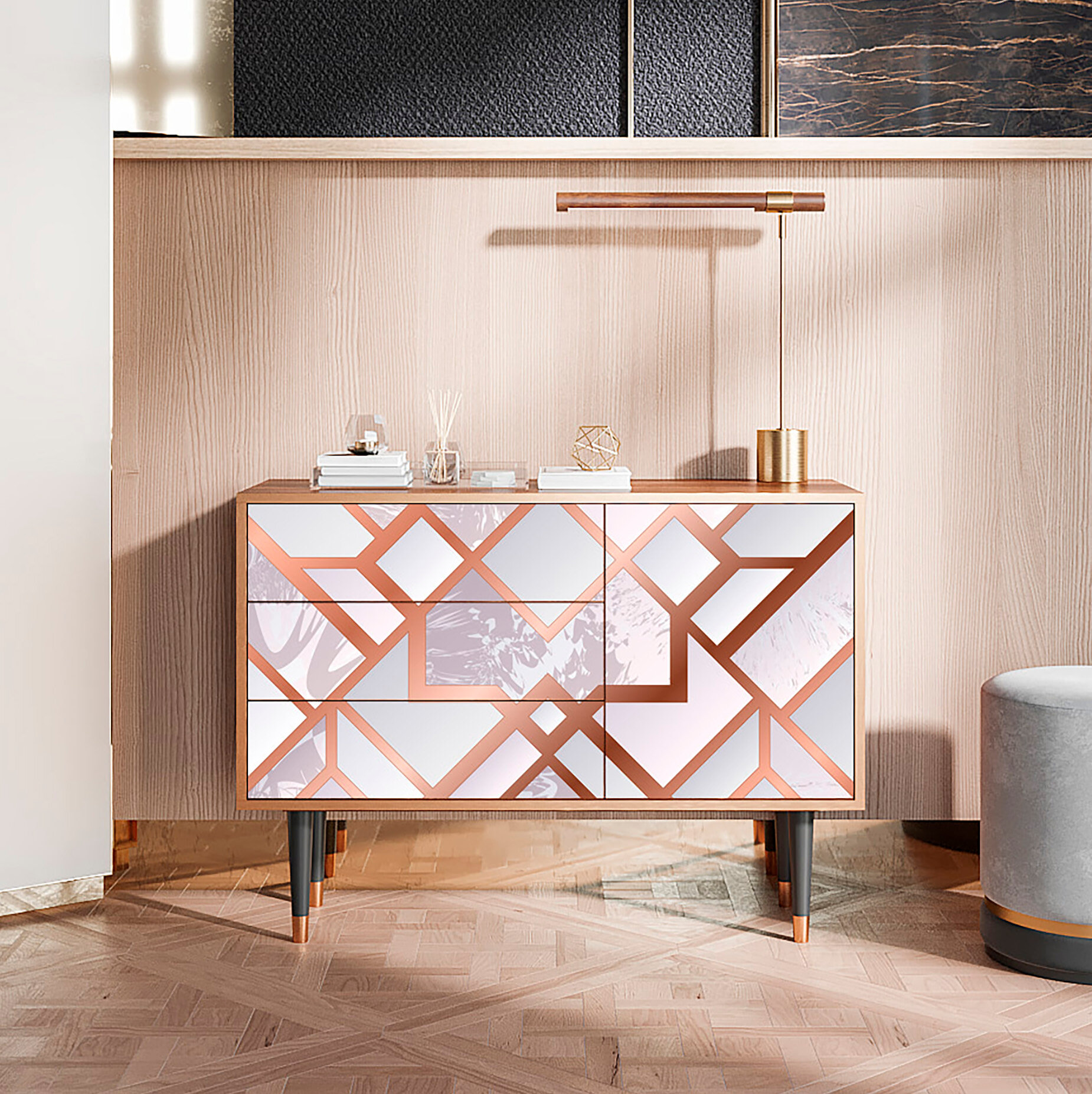 Комод - STORYZ - S3 Pastel Fairytale, Размер - 115 x 84 x 41 см, Цвет корпуса - , Орех